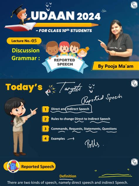 6581a4fb612d080018851806 Grammar 05 Reported Speech Class Notes Pdf