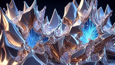 Premium Photo Fluid Dynamics In Crystalline Structures Background 3d Wallpaper