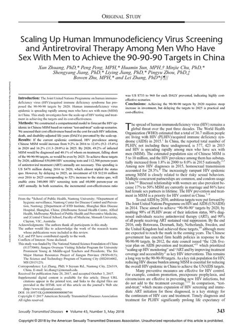Scaling Up Human Immunodeficiency Virus Screening 11 Pdf Men Who