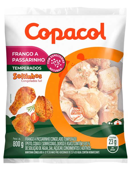 Frango à Passarinho Temperado Congelado Iqf 800g Copacol