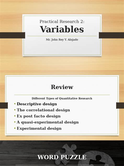Practical Research 2 Variables Pdf