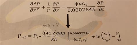 Solved Well Test How To Derive The Following Pseudo Steady Chegg Com