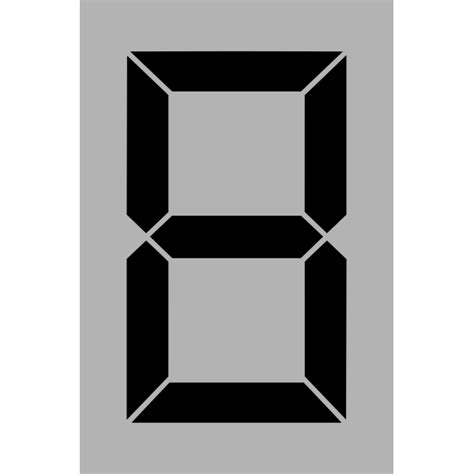Seven Segment Display Gray 8 Free Svg