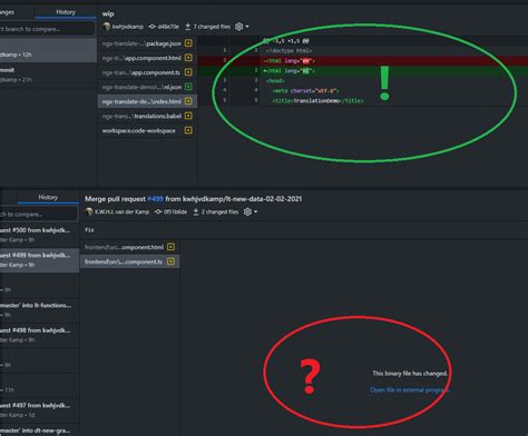 Can NOT View Changes Anymore On History Tab Selecting A Specific File Issue Desktop