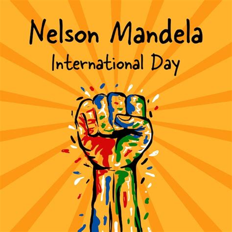 Premium Vector Hand Drawn Nelson Mandela International Day Illustration Vector