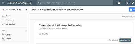Content Mismatch Missing Embedded Video Solved