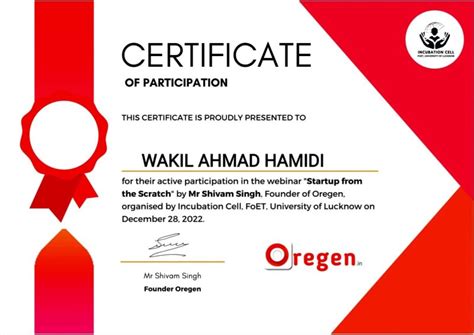 Wakil Ahmad Hamidi On Linkedin Great Learning Experience On Startup From Scratch