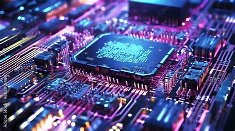 Highly Detailed Technology Texture Ai Supercomputer Chrome Insane