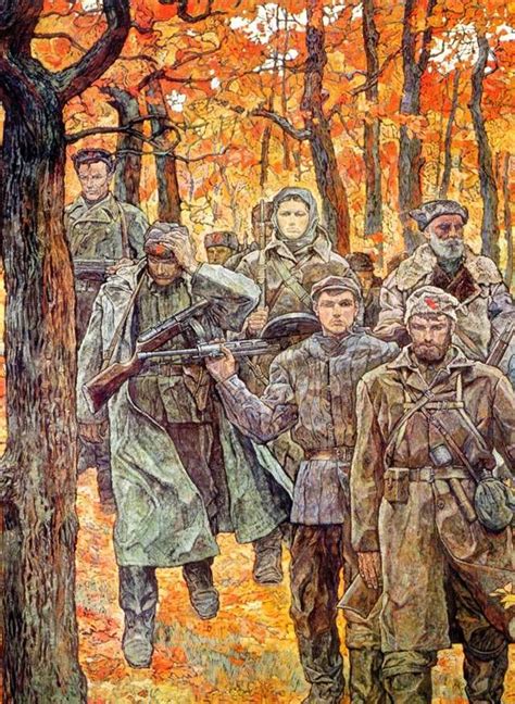 Партизаны (В. Чеканюк) Russian partisans in forest Army Drawing, Social ...