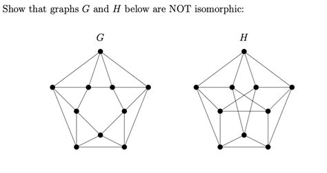 Solved Show That Graphs G And H Below Are NOT Isomorphic Chegg