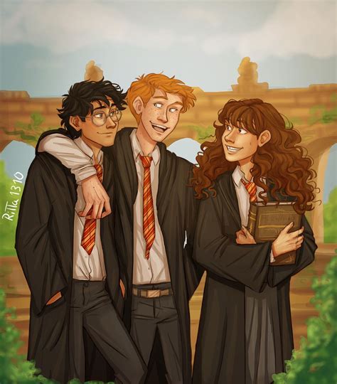 Harry Potter Fan Art Ron And Hermione