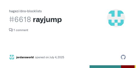 Rayjump · Issue 6618 · Hagezidns Blocklists · Github