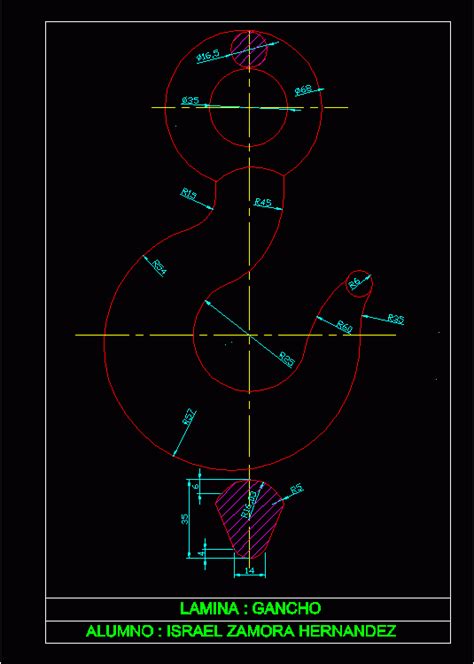 Hook DWG Block For AutoCAD Designs CAD