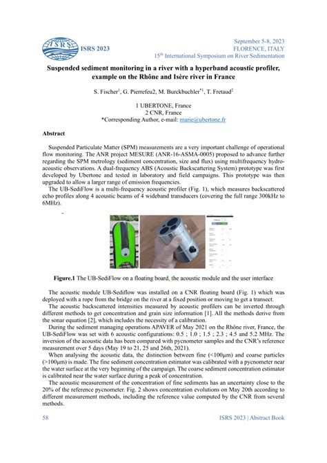 Pdf Suspended Sediment Monitoring In A River With A Hyperband