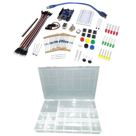 Kit Iniciante Robótica Para Arduino Uno Com Tutorial Caixa