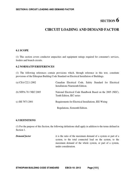 Lighting Circuit Loading And Demand Factor Pdf