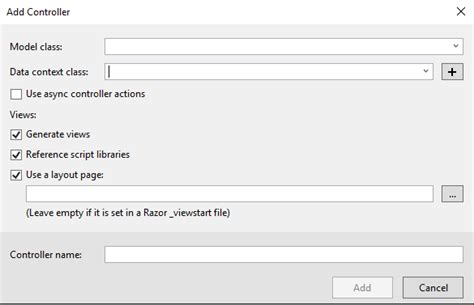 Mvc Model Classes Are Not Listed When A Controller Using
