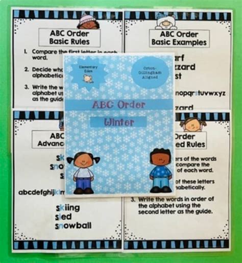 Winter Abc Order Alphabetical Worksheets Posters And Visual Aids