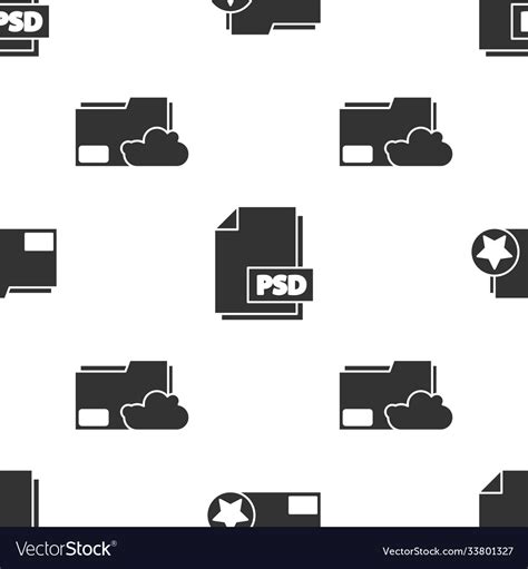Set Document Folder With Star Psd File Document Vector Image