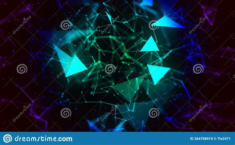 Abstract Background With Connecting Dots And Lines Network Connection Structure Plexus Effect