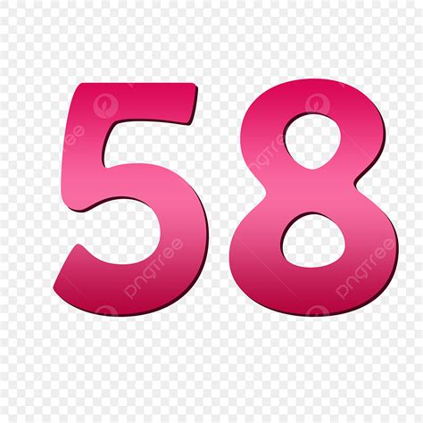 Numbered Clipart Hd Png Number 58 58 Number Arractive Number Png Image For Free Download