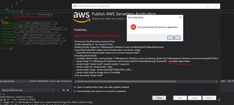 Can T Use Ref Or Fn Sub In Metadata Dockertag Issue Aws Aws Toolkit Visual Studio