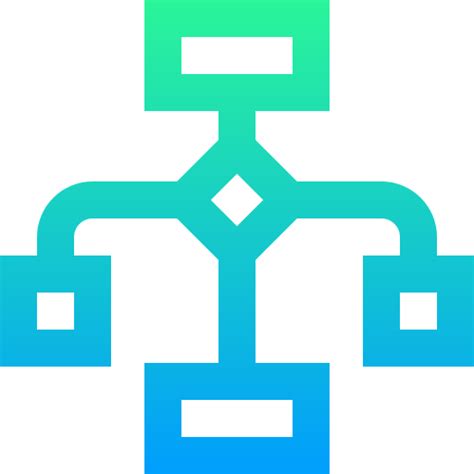 Flowchart Super Basic Straight Gradient Icon