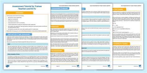 Assessment Tutorial For Trainee Teachers And Ects Twinkl