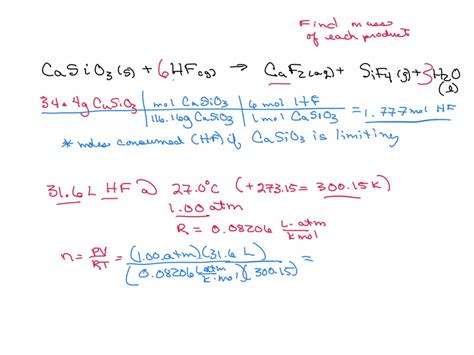 Solved Consider The Unbalanced Chemical Equation Below Casio3 S Hf