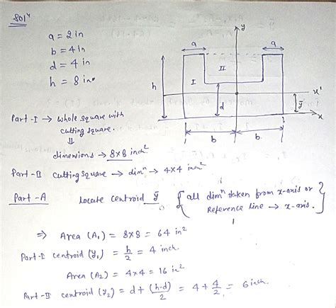 [solved] part a locate the centroid y of the composite area set a 2