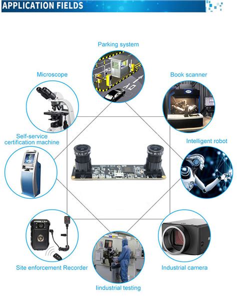 4mp 3 6mm Dual Lens 3d Synchronous Cmos Camera Module With Usb2 0 Interface Hsell Security
