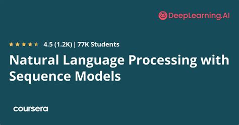 Natural Language Processing With Sequence Models Coursera