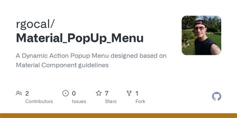 Github Rgocalmaterialpopupmenu A Dynamic Action Popup Menu Designed Based On Material