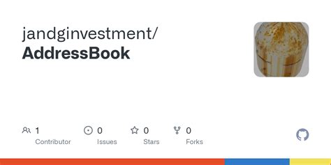 github jandginvestment addressbook