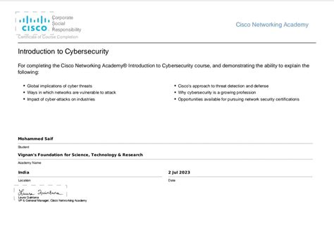 Mohammed Saif On Linkedin Continuouslearning Cisco Techskills Achievementunlocked