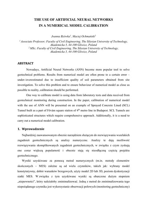 pdf the use of artificial neural networks in a numerical model