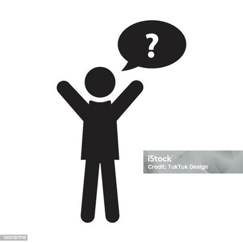 질문 아이콘 벡터 남성 프로필 아바타 음성 버블 기호와 토론 및 정보 플랫 컬러 글리프 픽토그램 Brand Name Online