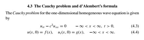 initial boundary value problem for wave equation mathematics stack