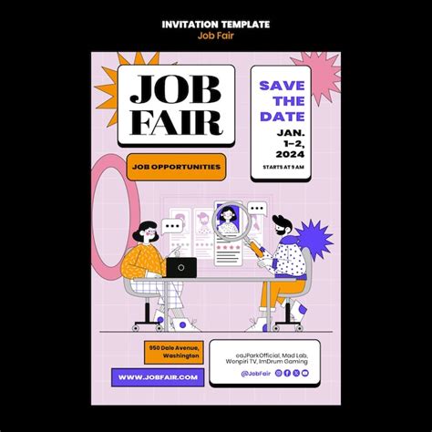 취업 박람회 템플릿 디자인 무료 Psd 파일