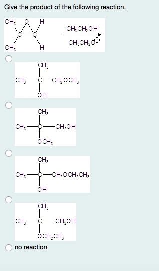 SOLVED: Give the product of the following reaction: CH; CHCHOH CH;CH.ce CH; CH; CHOCH; OH CH; CH ...