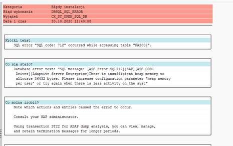 Sybase SQL Message ASE Error SQL712 SAP Basis World