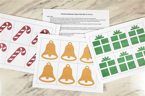 Christmas Tic Tac Toe Shepherds Angels Wise Men Primary Singing