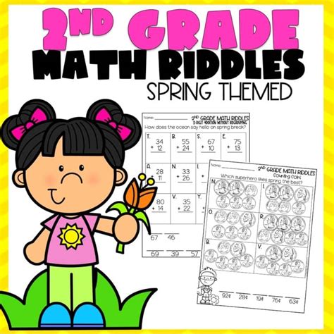 2nd Grade Math Riddles Spring Themed By Createdbymarloj Tpt