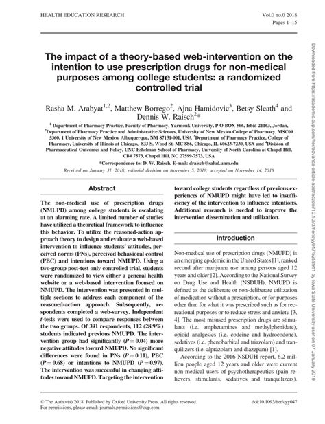 Pdf The Impact Of A Theory Based Web Intervention On The Intention To