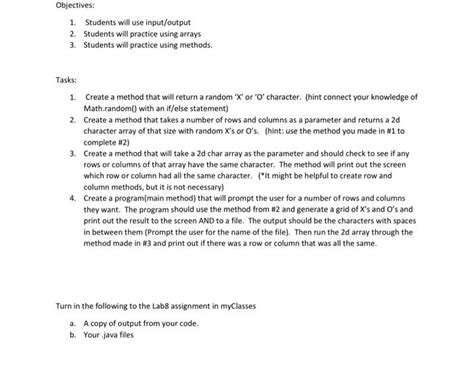 Solved Objectives Students Will Use Input Output Chegg