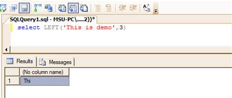 Left String Function In Mssql And It S Equivalent In Mysql