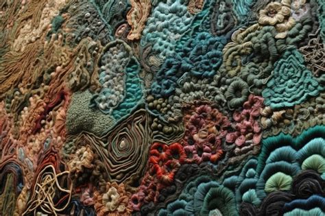 Premium Ai Image Tapestry Texture And Intricate Stitching Created
