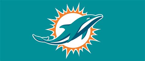 Miami Dolphins Wallpaper 4k Nfl Team Logo Teal Background