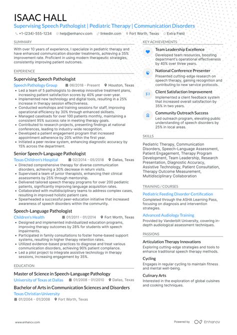 Speech Pathologist Resume Examples Guide For