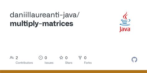 Github Daniillaureanti Java Multiply Matrices
